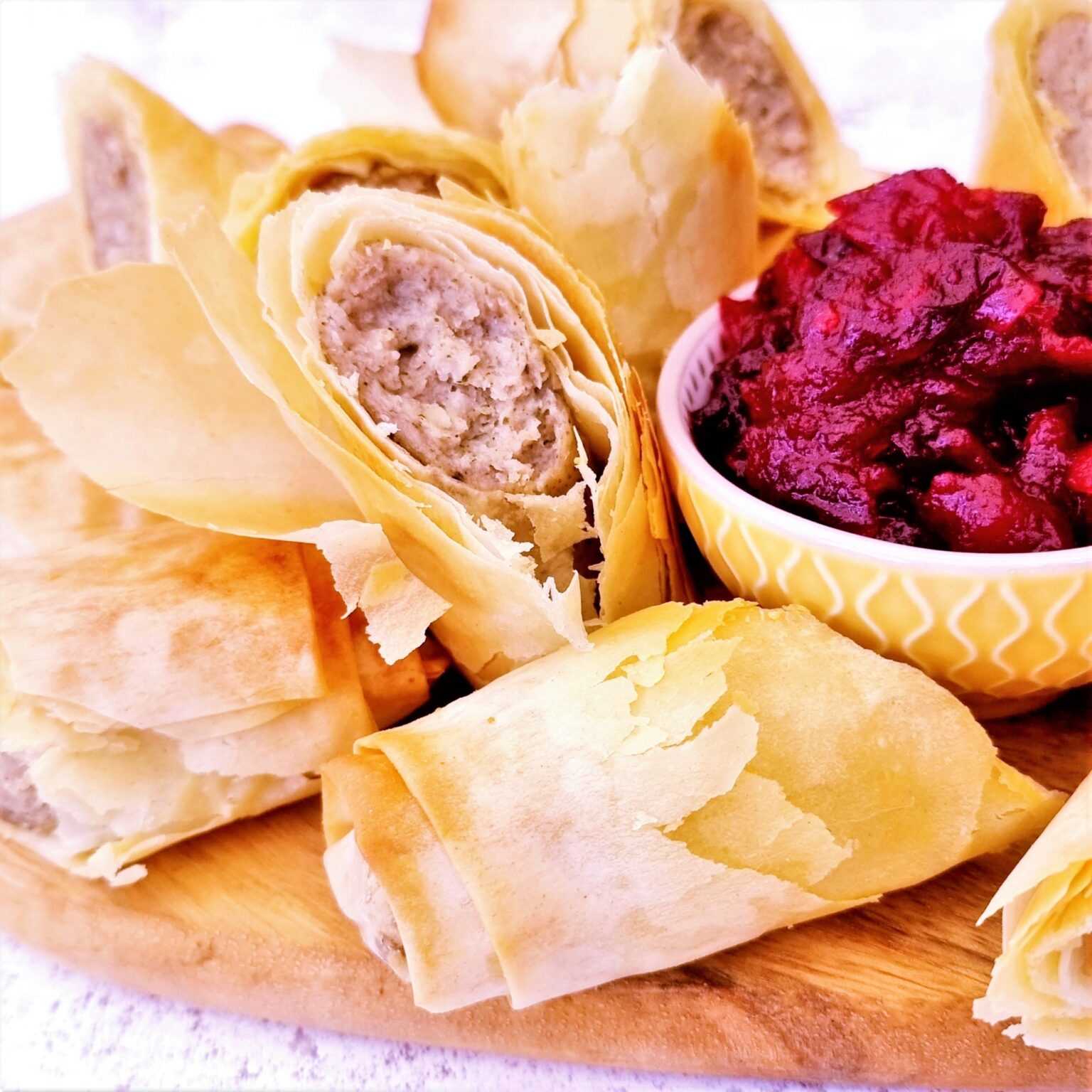 Filo Pastry Sausage Rolls – Feast Glorious Feast