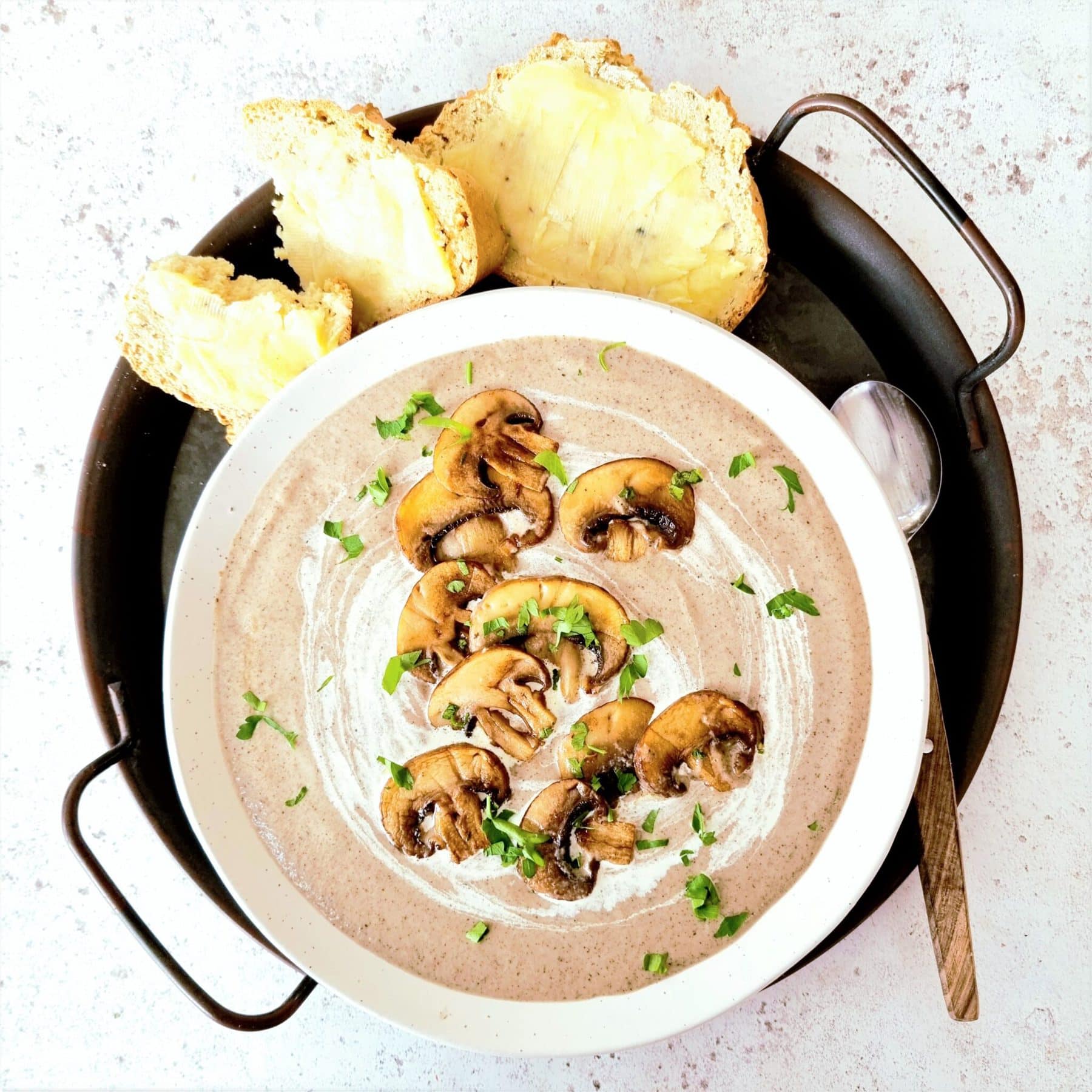 Creamy Garlic Mushroom Soup – Feast Glorious Feast