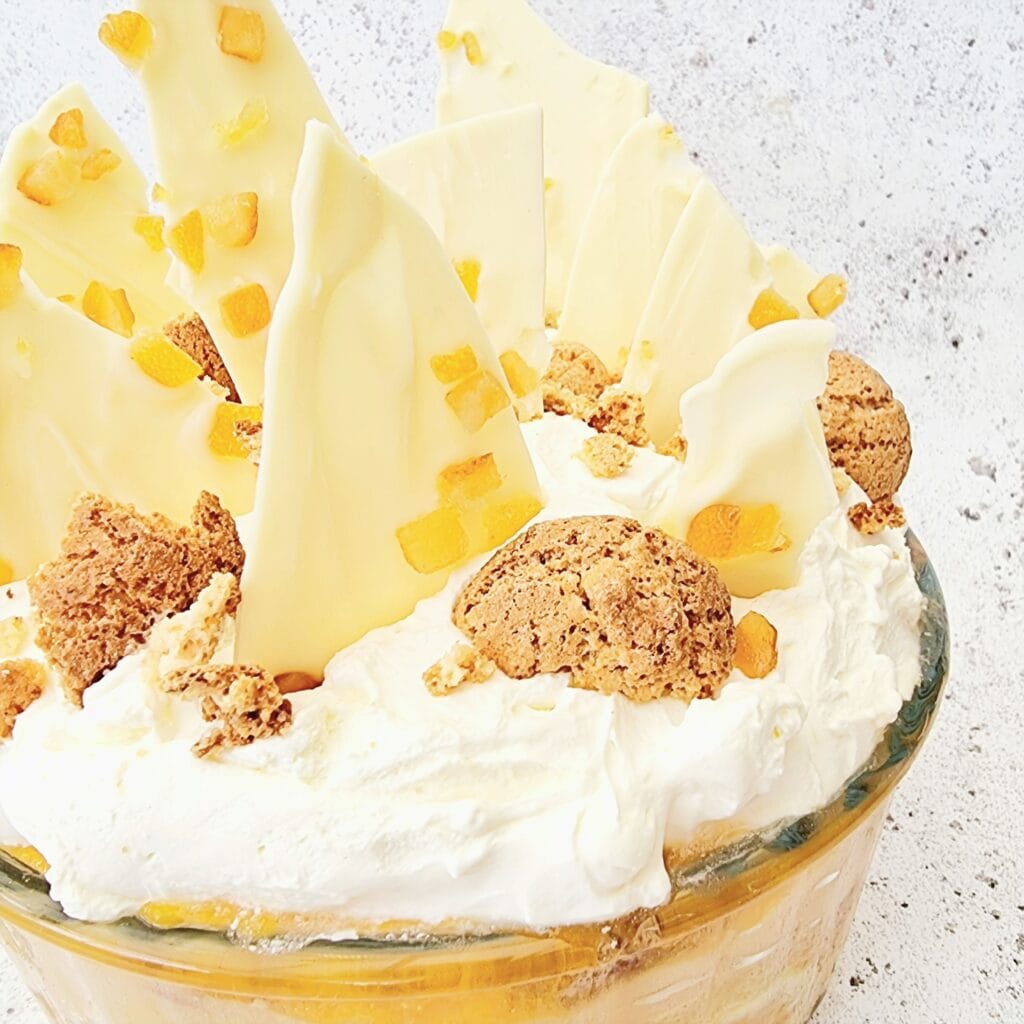 Cheat’s Platinum Jubilee Pudding - Lemon Swiss Roll & Amaretti Trifle ...