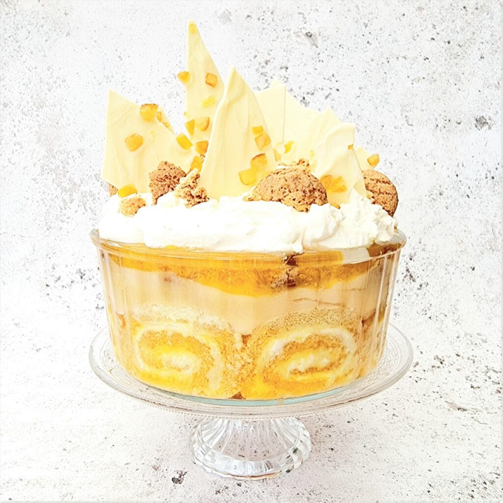 Cheat’s Platinum Jubilee Pudding - Lemon Swiss Roll & Amaretti Trifle ...