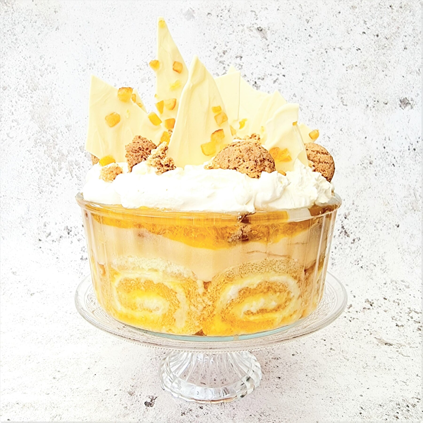 Cheat’s Platinum Jubilee Pudding - Lemon Swiss Roll & Amaretti Trifle ...
