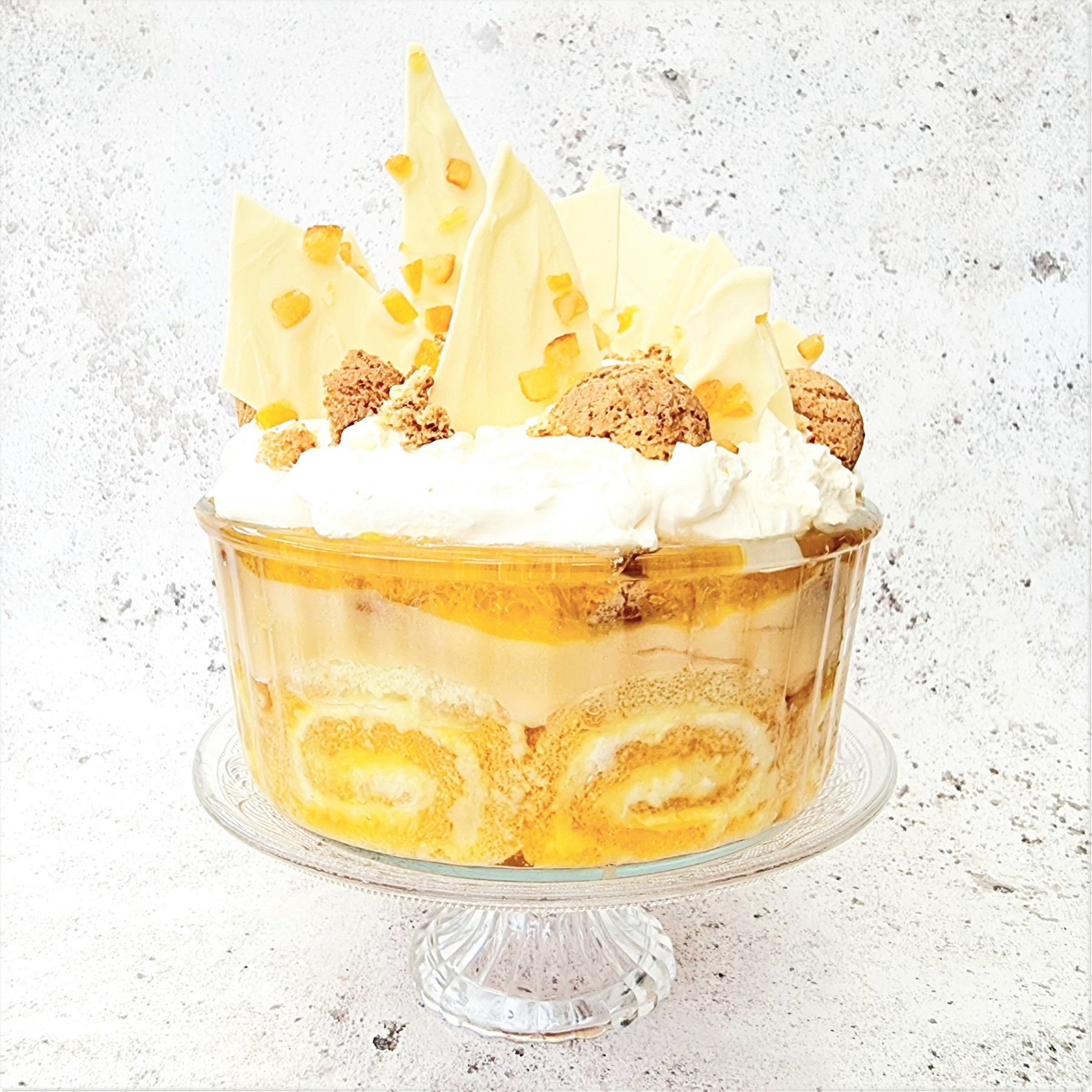 Cheat’s Platinum Jubilee Pudding - Lemon Swiss Roll & Amaretti Trifle ...