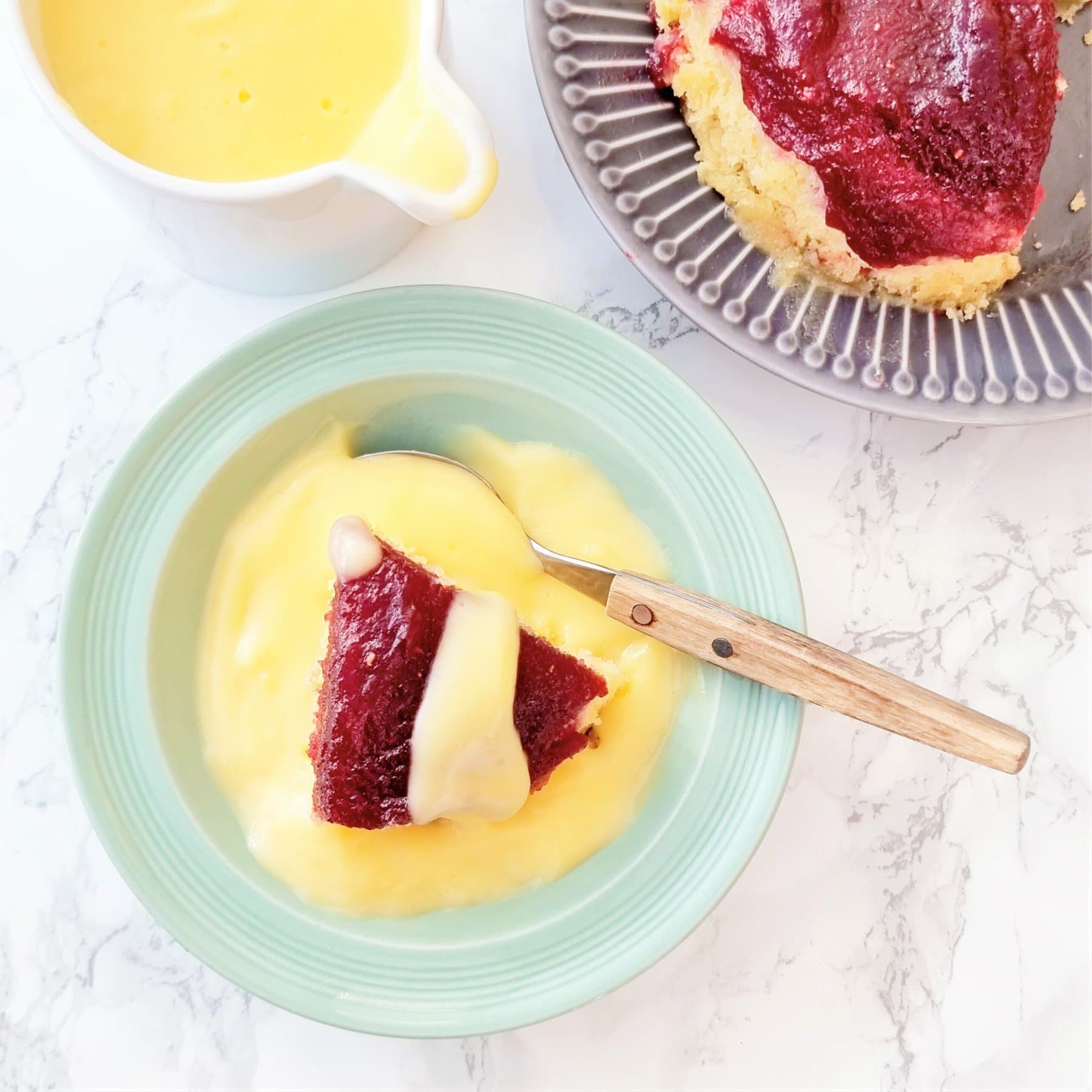 Microwave Jam Sponge Pudding – Feast Glorious Feast