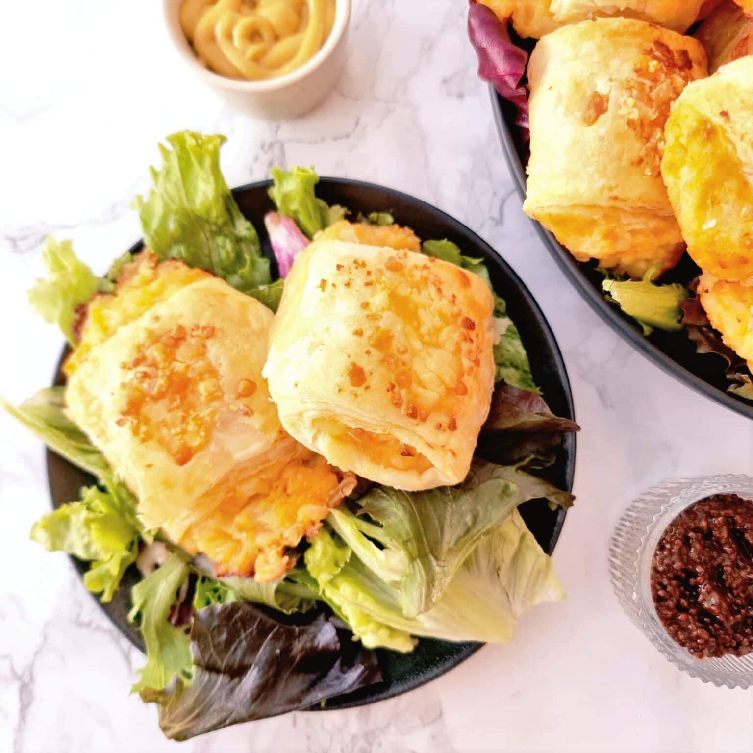 Cheese & Onion Rolls with Puff Pastry – Feast Glorious Feast
