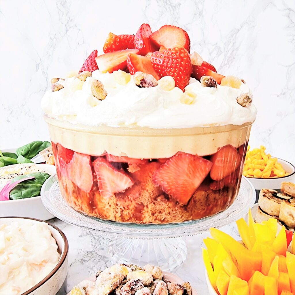 Cheat’s Platinum Jubilee Pudding - Lemon Swiss Roll & Amaretti Trifle ...
