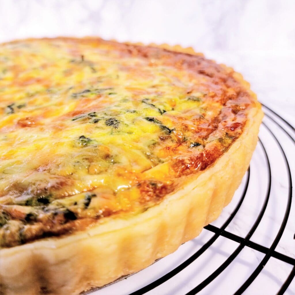 Easy Spinach, Edamame Bean & Parsley Quiche – Feast Glorious Feast