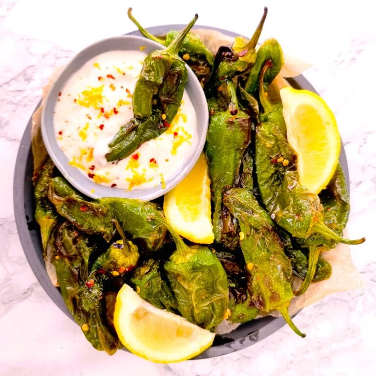 Air Fried Lemon Chilli Padron Peppers – Feast Glorious Feast