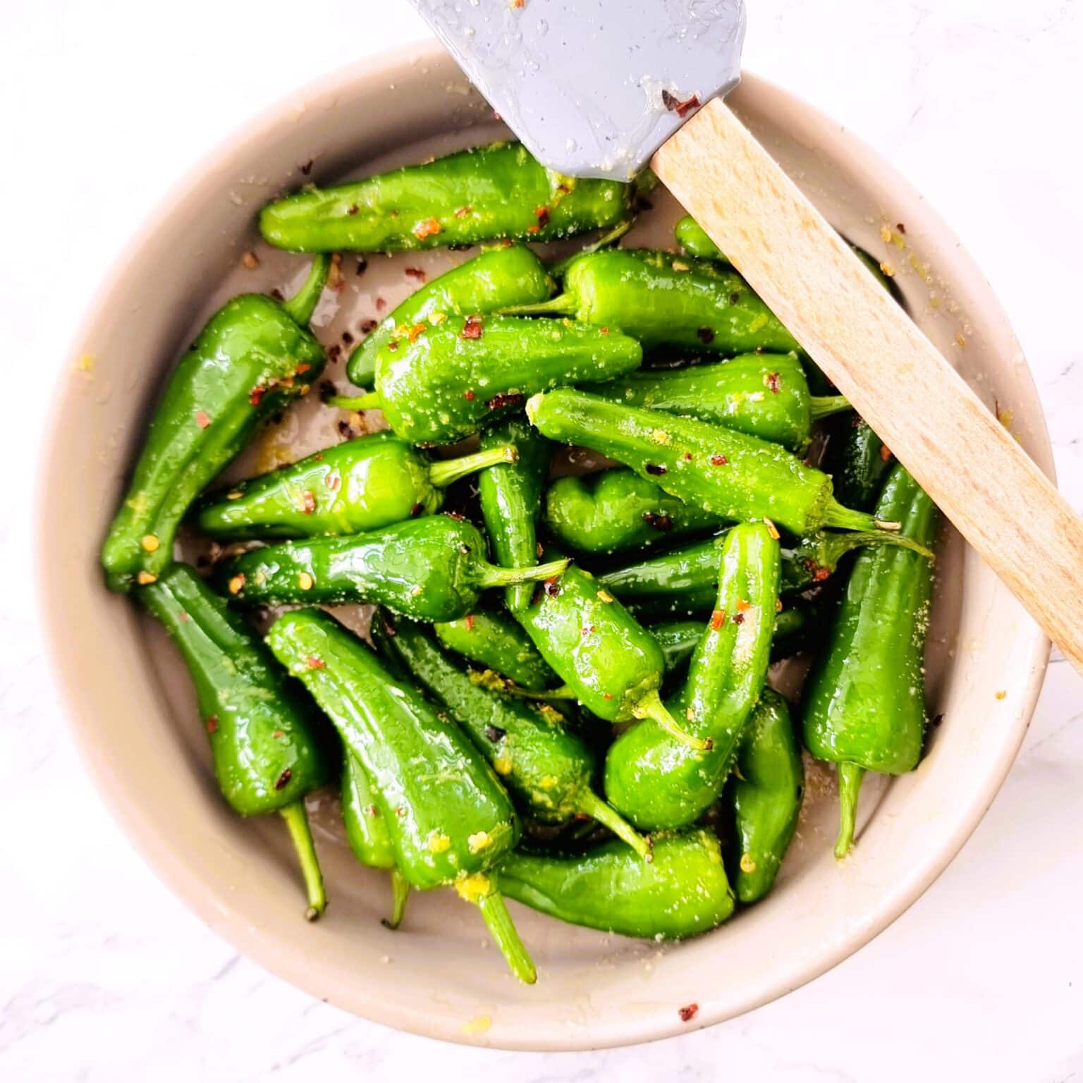 Air Fried Lemon Chilli Padron Peppers – Feast Glorious Feast
