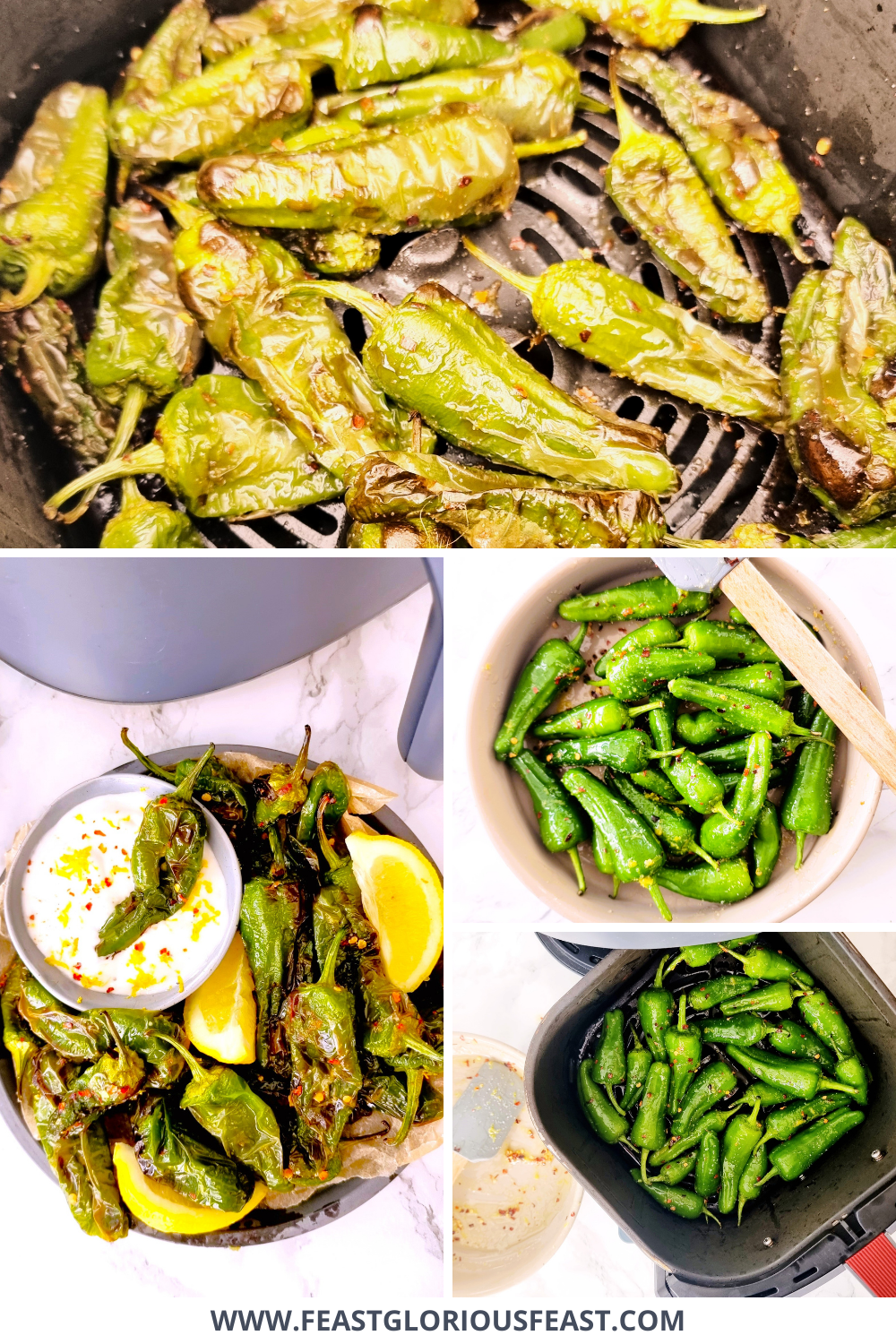 Air Fried Lemon Chilli Padron Peppers – Feast Glorious Feast