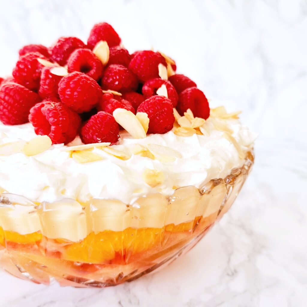Easy Sherry Trifle with Jelly & Sponge Fingers – Feast Glorious Feast