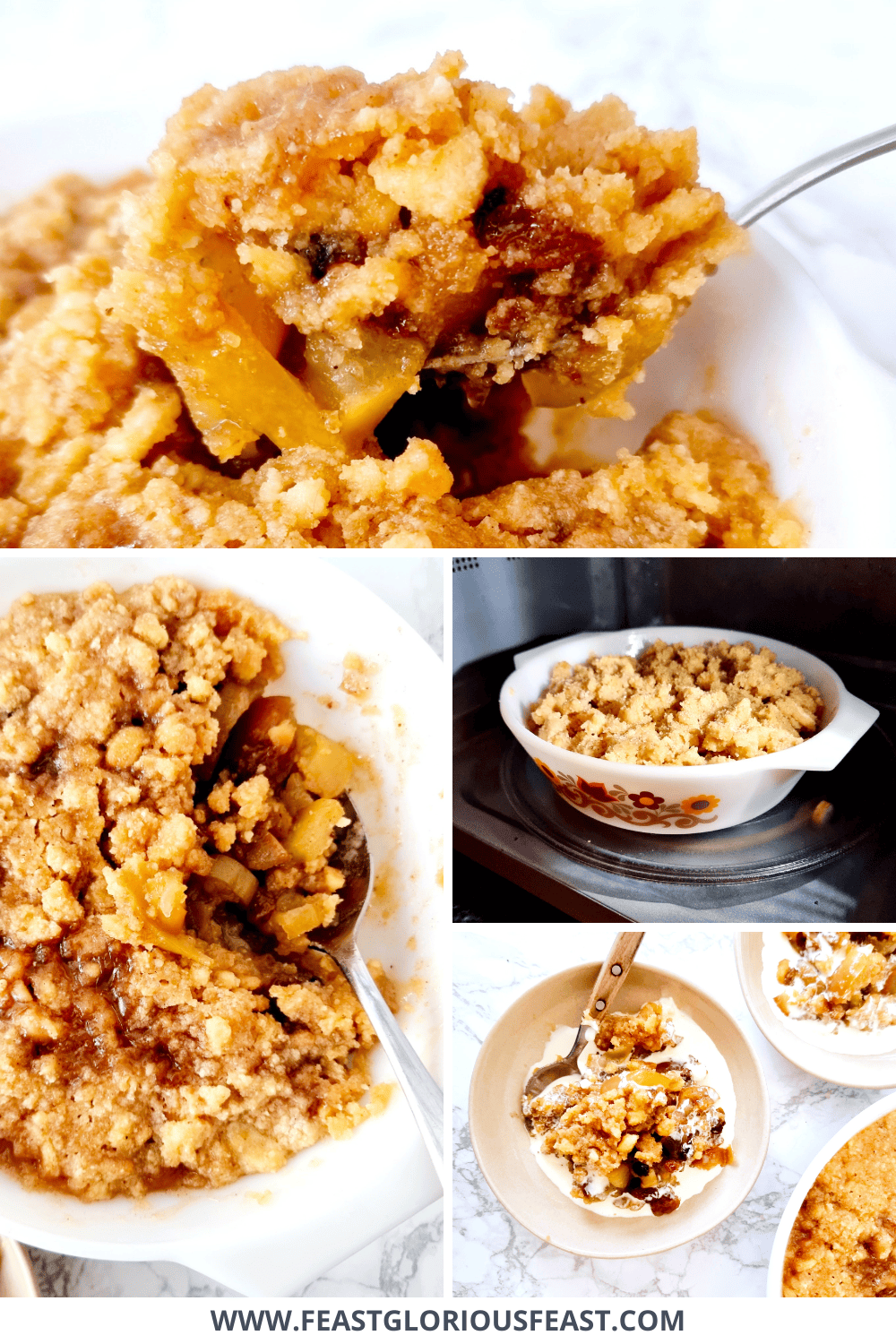 Leftover Mince Pie Apple Crumble (Microwave) – Feast Glorious Feast