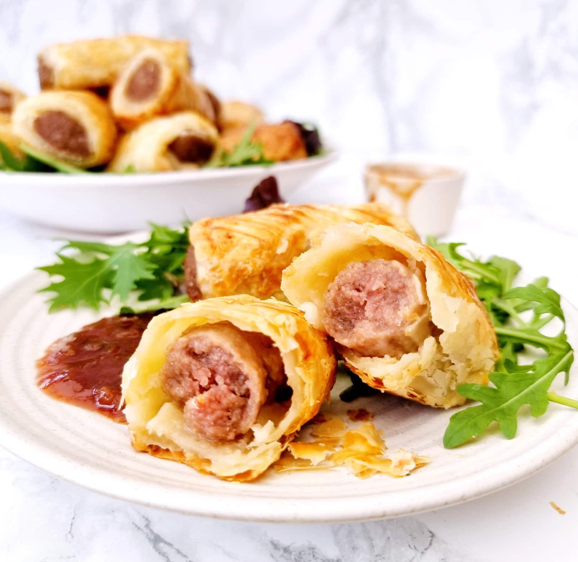 Easy Beef Sausage Rolls with Puff Pastry – Feast Glorious Feast