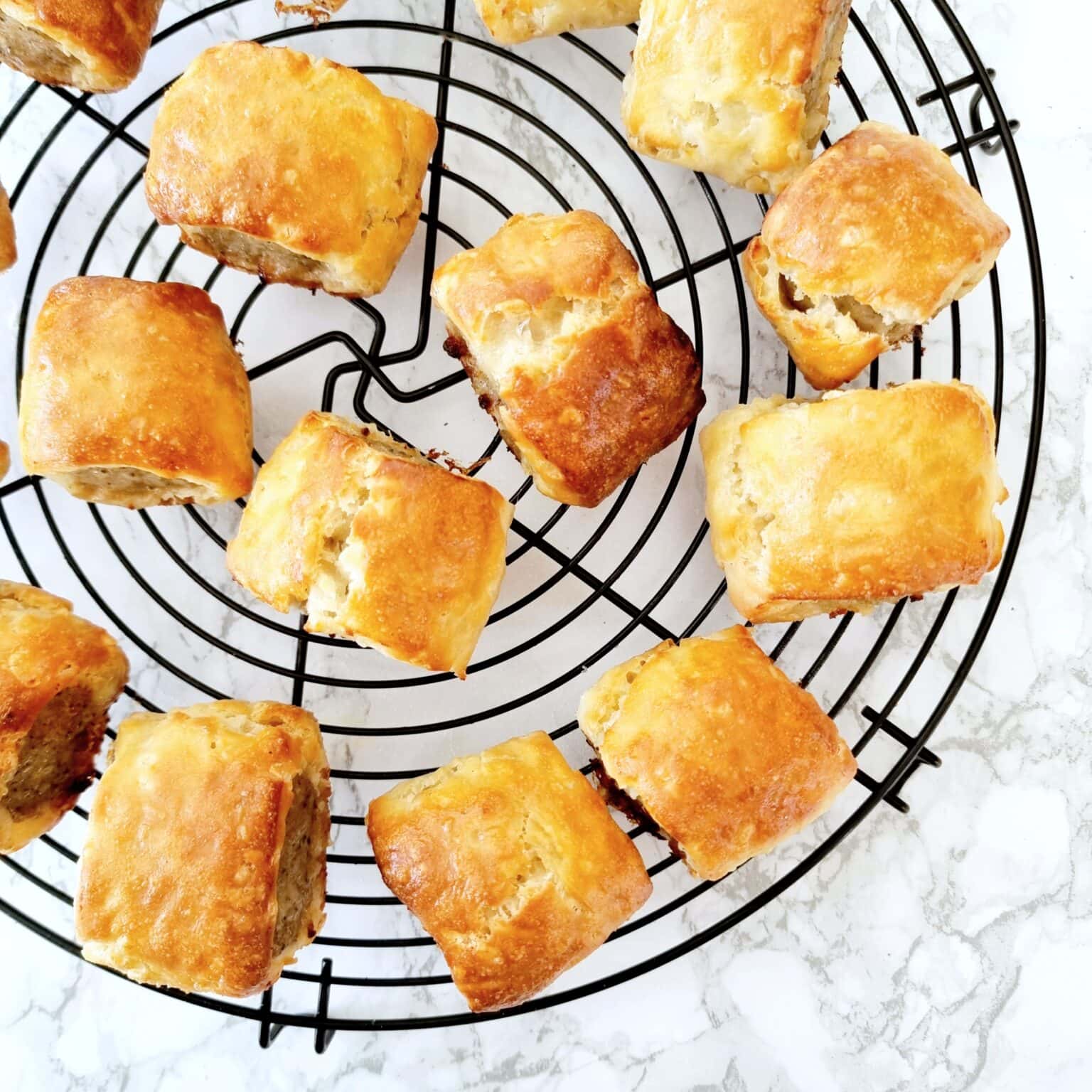 Suet Pastry Sausage Rolls – Feast Glorious Feast