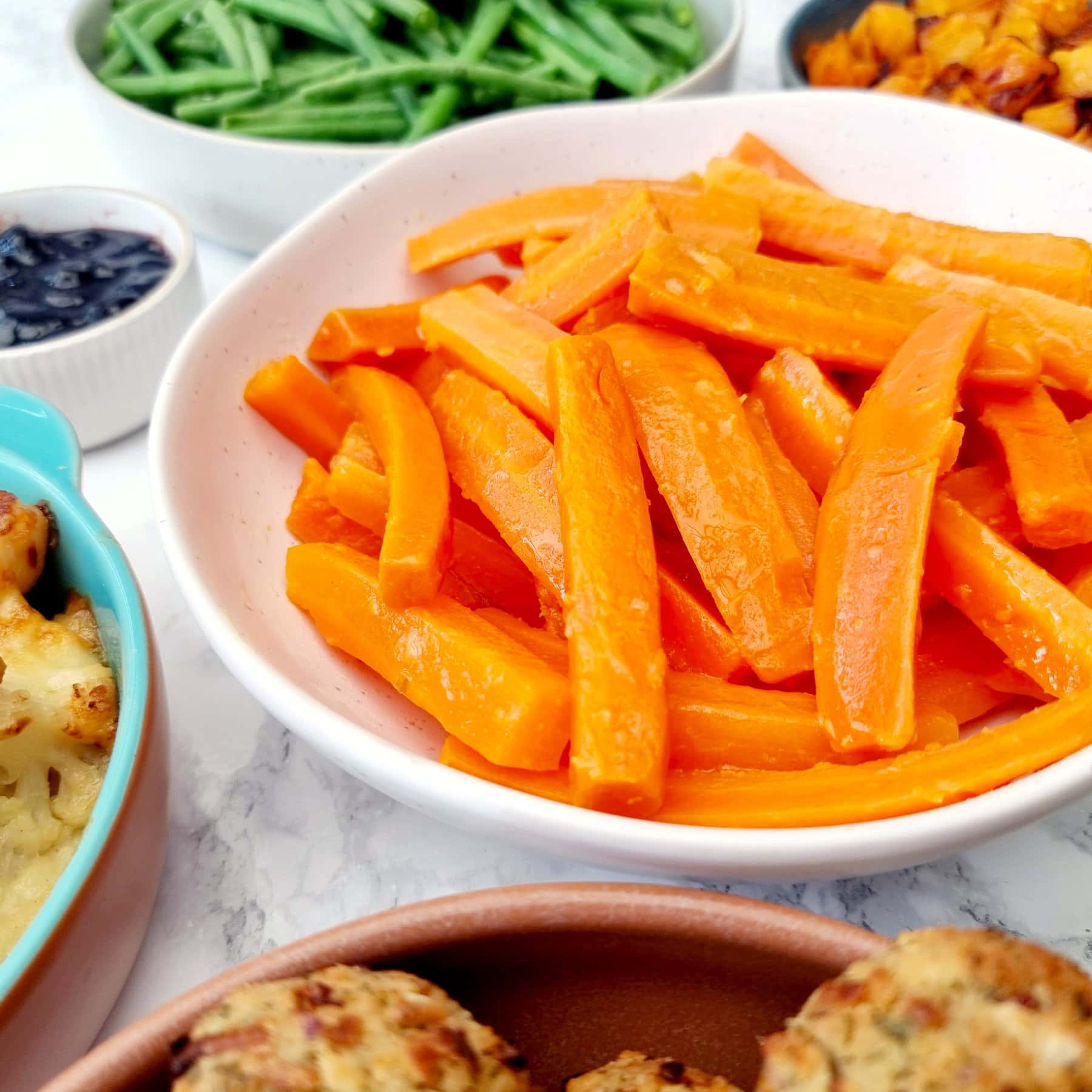 Simple Buttered Carrot Batons – Feast Glorious Feast