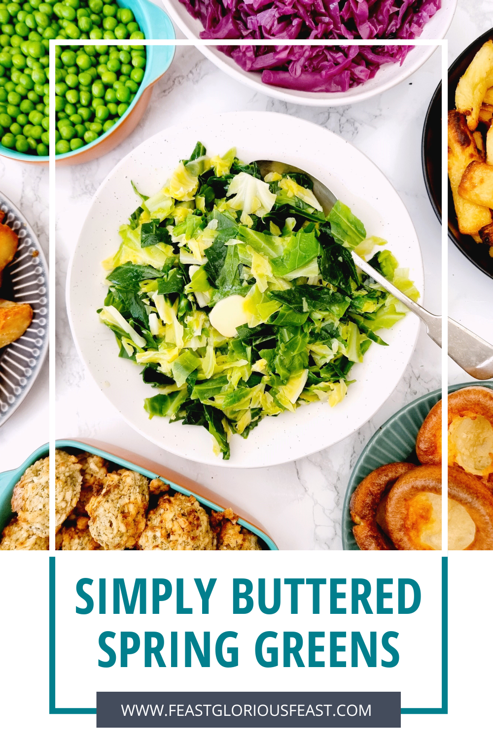 Simply Buttered Spring Greens – Feast Glorious Feast