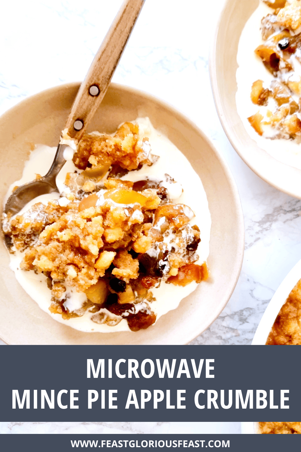 Leftover Mince Pie Apple Crumble (Microwave) – Feast Glorious Feast