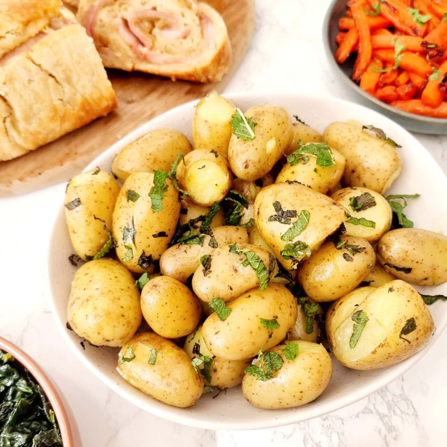 Minted Boiled New Potatoes – Feast Glorious Feast