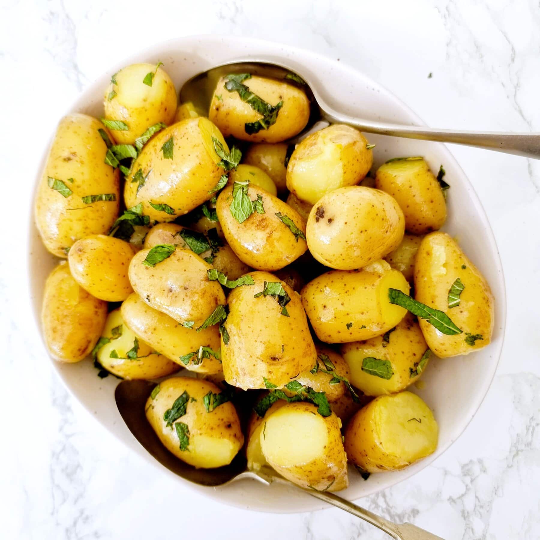 Minted Boiled New Potatoes – Feast Glorious Feast