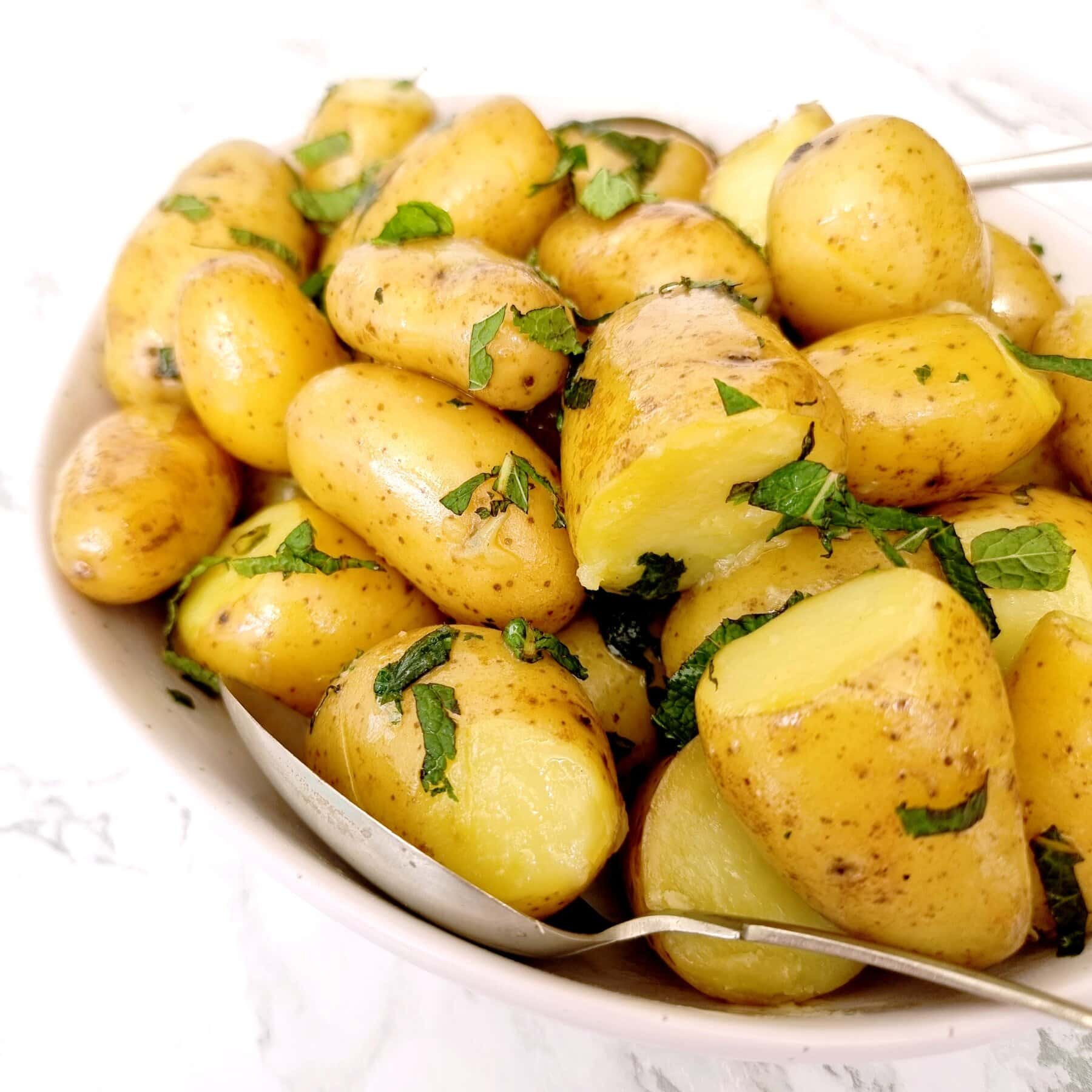 Minted Boiled New Potatoes – Feast Glorious Feast