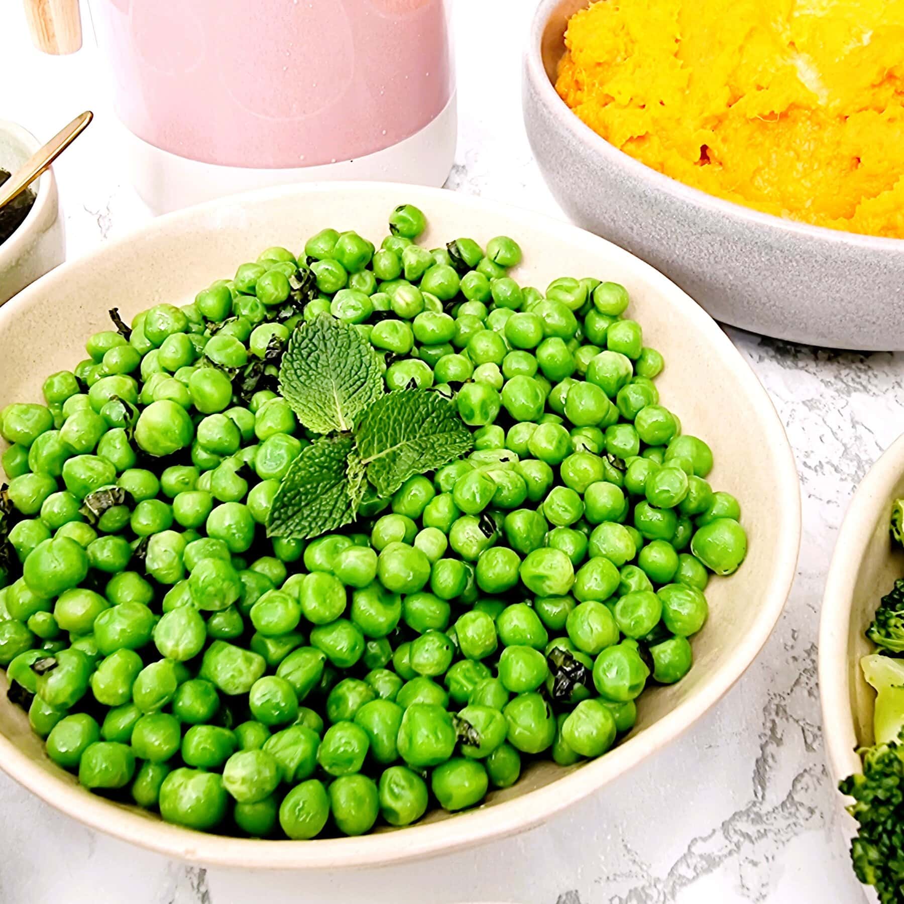 Minted Peas with Fresh Mint Leaves – Feast Glorious Feast