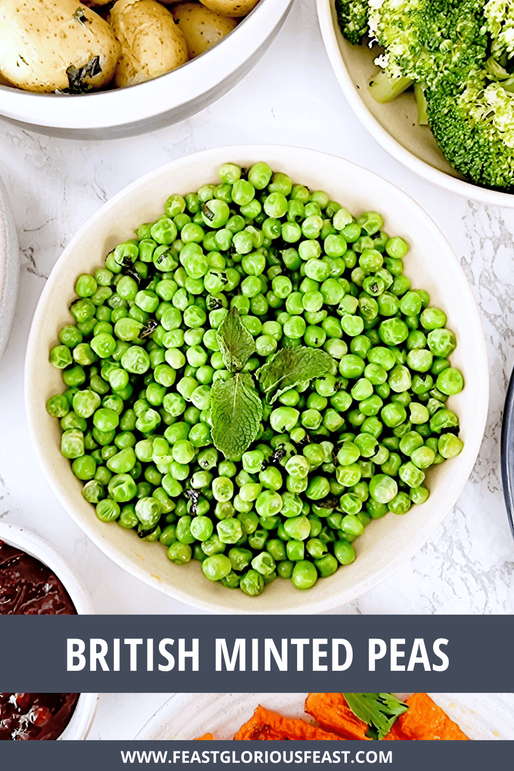 Minted Peas with Fresh Mint Leaves – Feast Glorious Feast