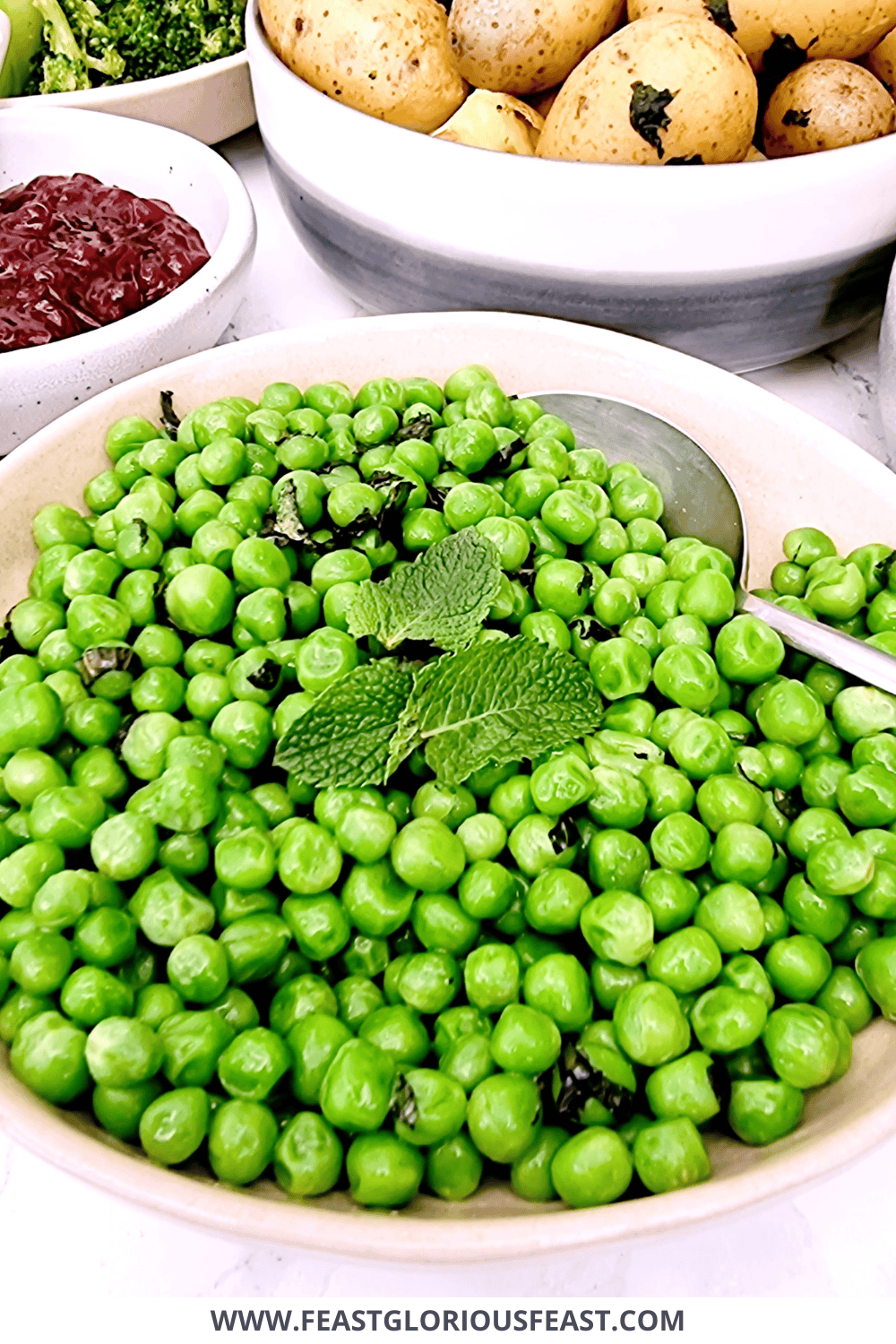 Minted Peas with Fresh Mint Leaves – Feast Glorious Feast