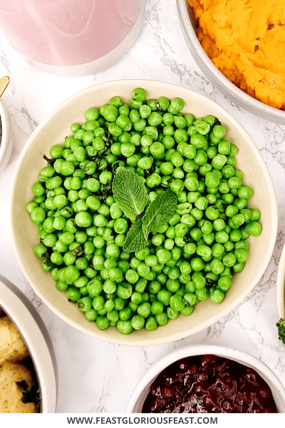 Minted Peas with Fresh Mint Leaves – Feast Glorious Feast