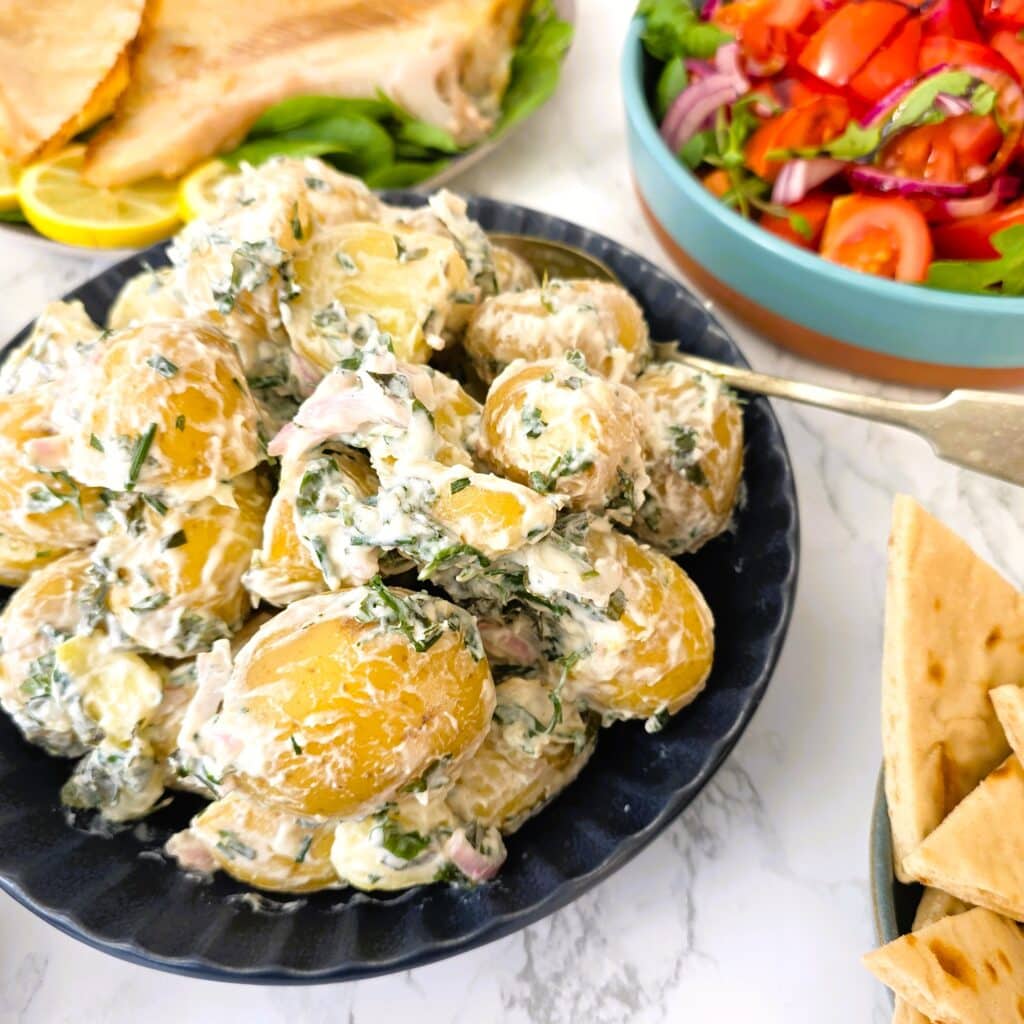 Easy Herby Warm Potato Salad – Feast Glorious Feast