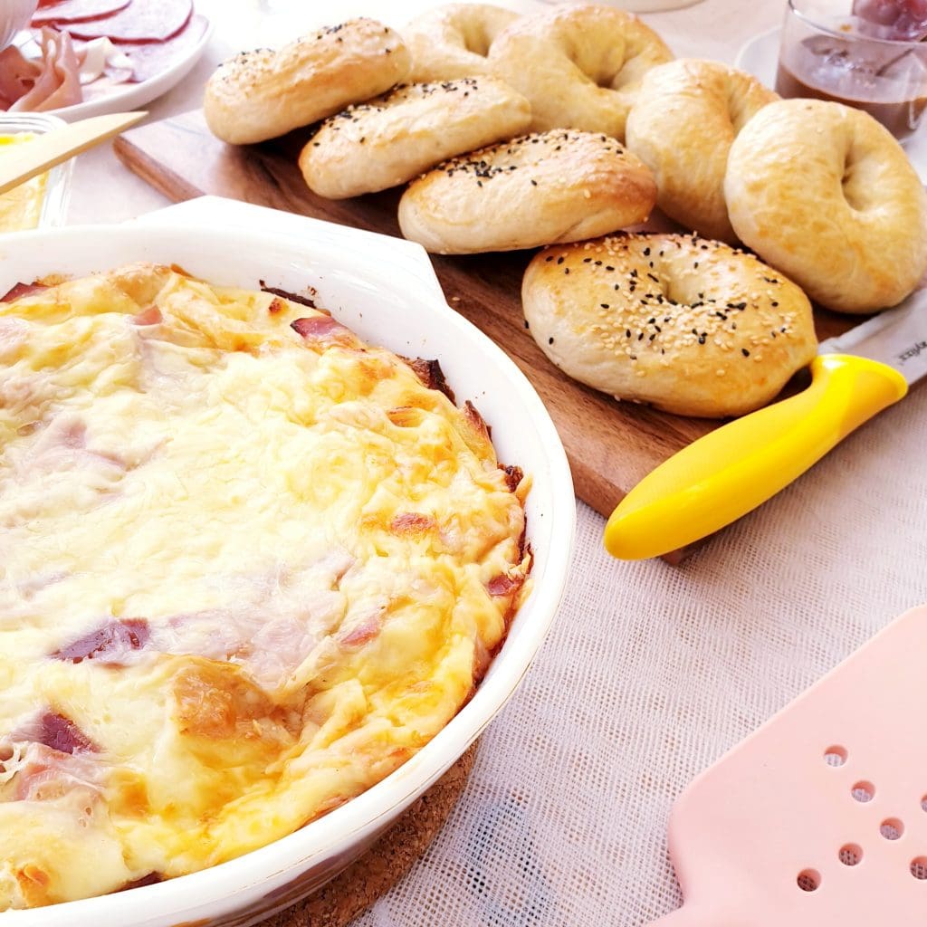 Lighter Ham & Cheese Breakfast Casserole – Feast Glorious Feast